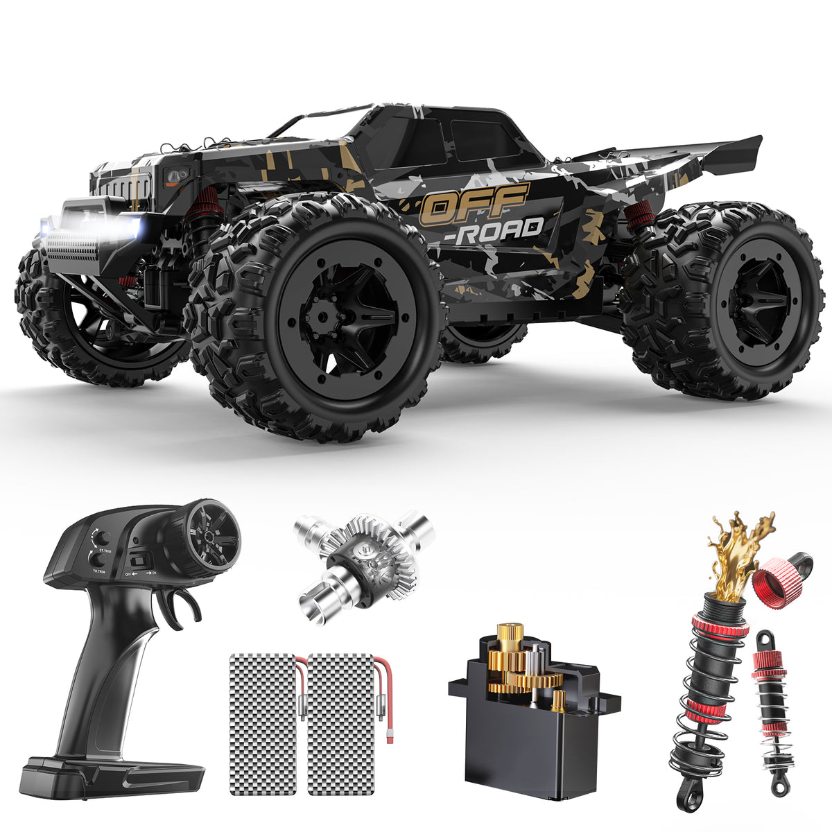 DEERC 9309E 1/16 All Terrain Fast RC Cars for Adults 40KPH,4WD Electri